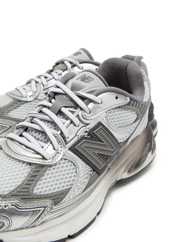 NEW BALANCE Panelled Metallic Mesh Sneakers - Silver