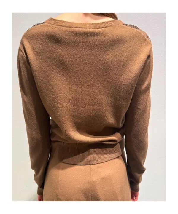 Max Mara Argyle-pattern Stud-embellished Sweater