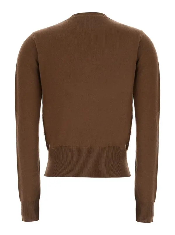 Max Mara Argyle-pattern Stud-embellished Sweater - Chestnut