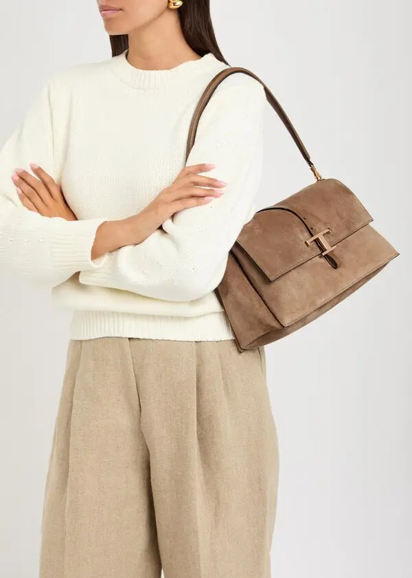 TOD'S Suede Shoulder Bag