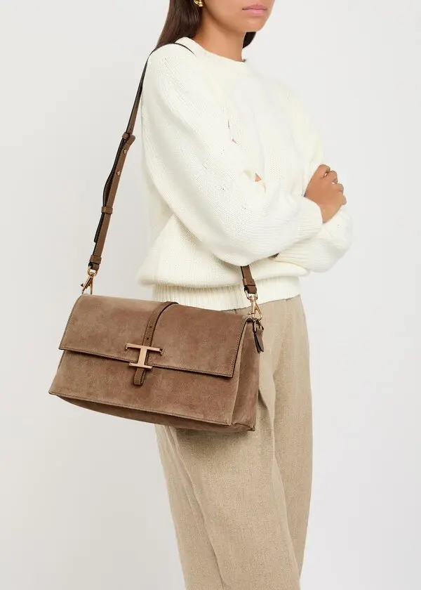 TOD'S Suede Shoulder Bag