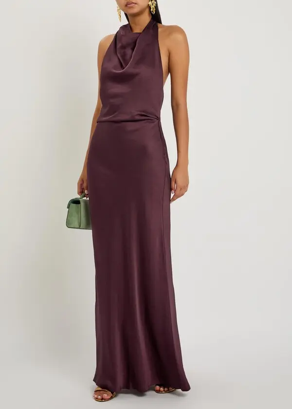 Simkhai Reannon Draped Silk Gown
