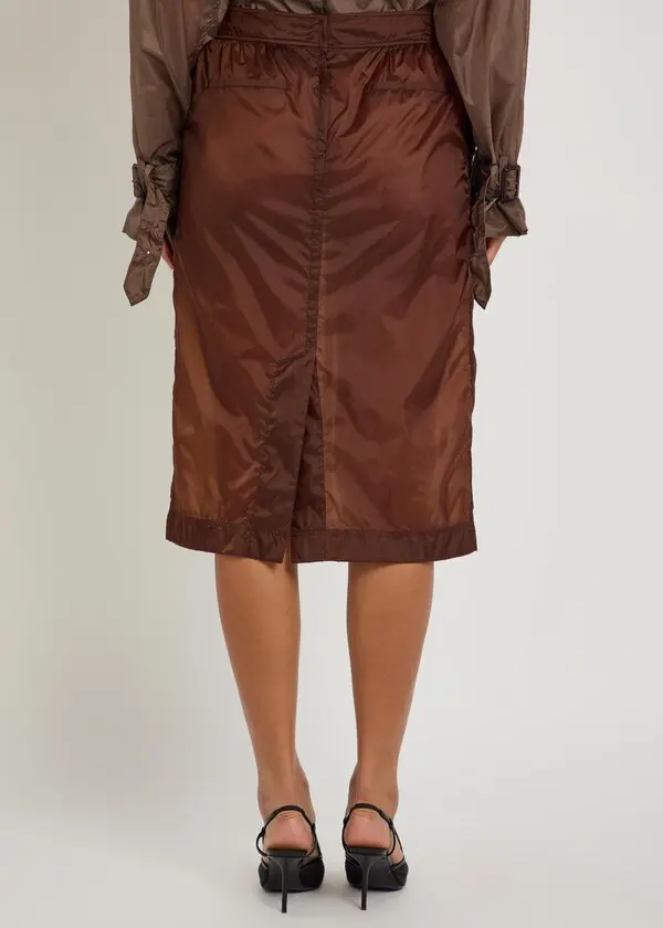 Saint Laurent Nylon Midi Skirt