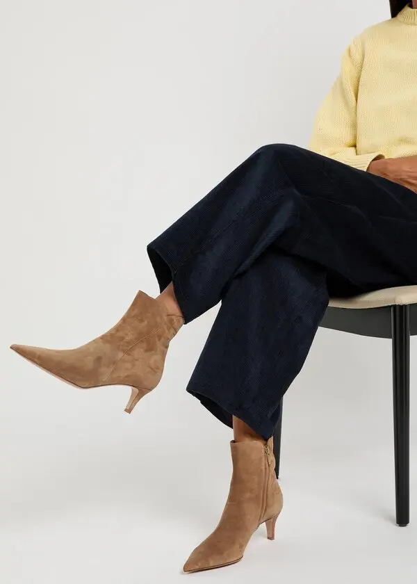GIANVITO ROSSI Levy 55 Suede Ankle Boots