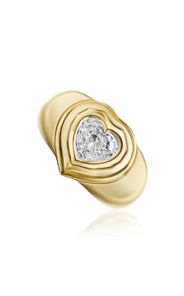 VICE VERSA 14k Yellow Mini Heart Diamond Ring