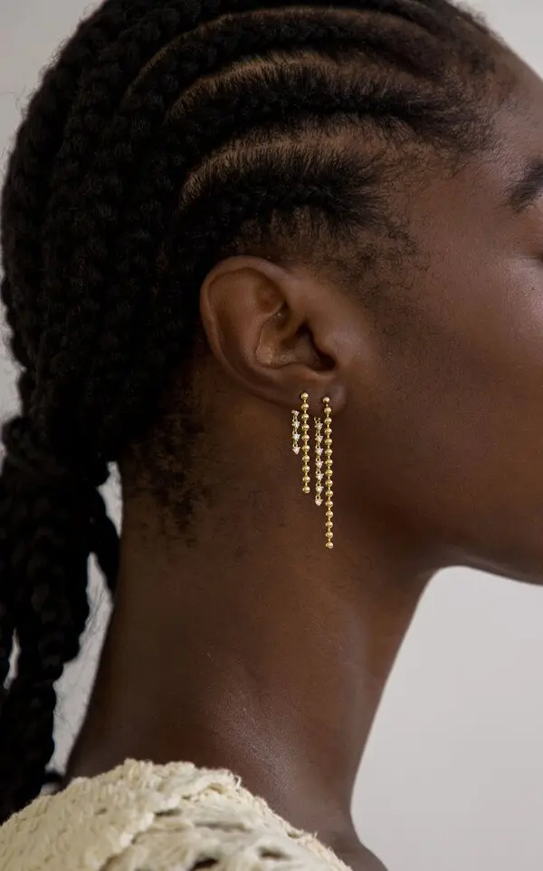 VICE VERSA 14k Yellow Mini Gemini Drops