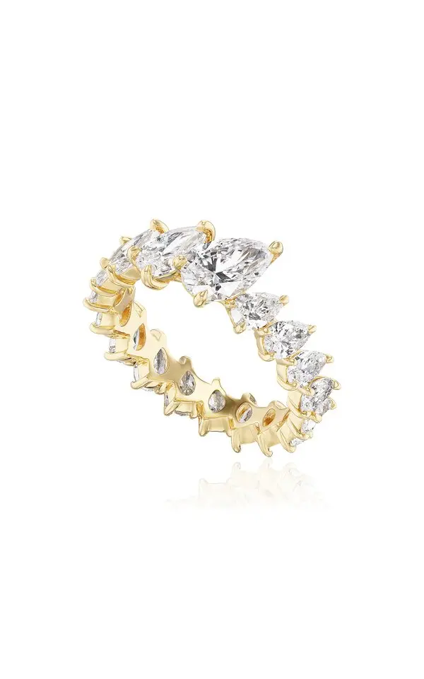VICE VERSA 14k Yellow Bias Crescendo Ring