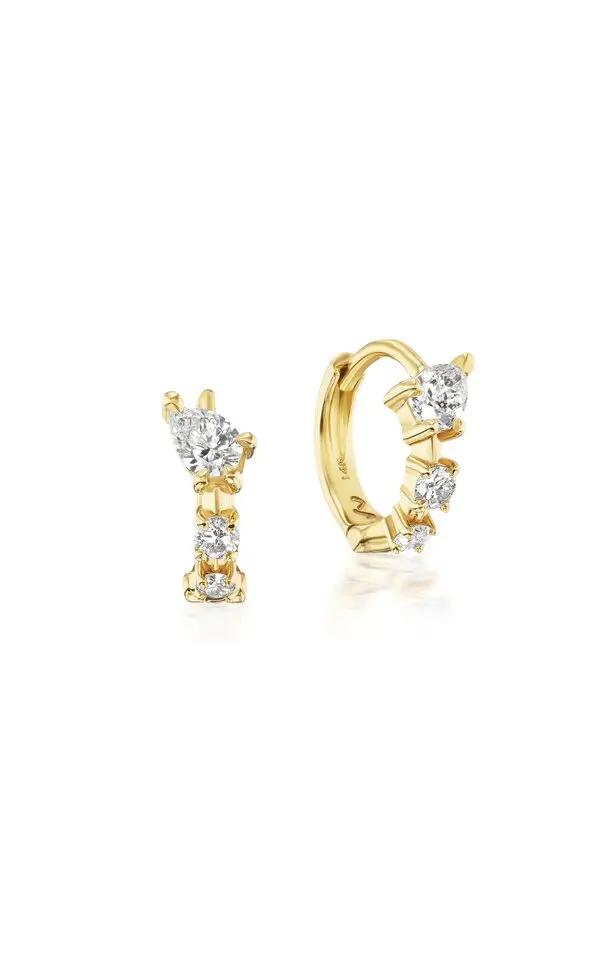 VICE VERSA 14k Yellow Bias Huggies