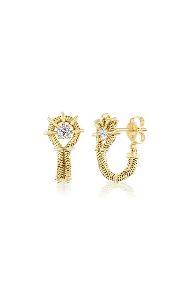 VICE VERSA 14k Yellow Louise Chain Earrings
