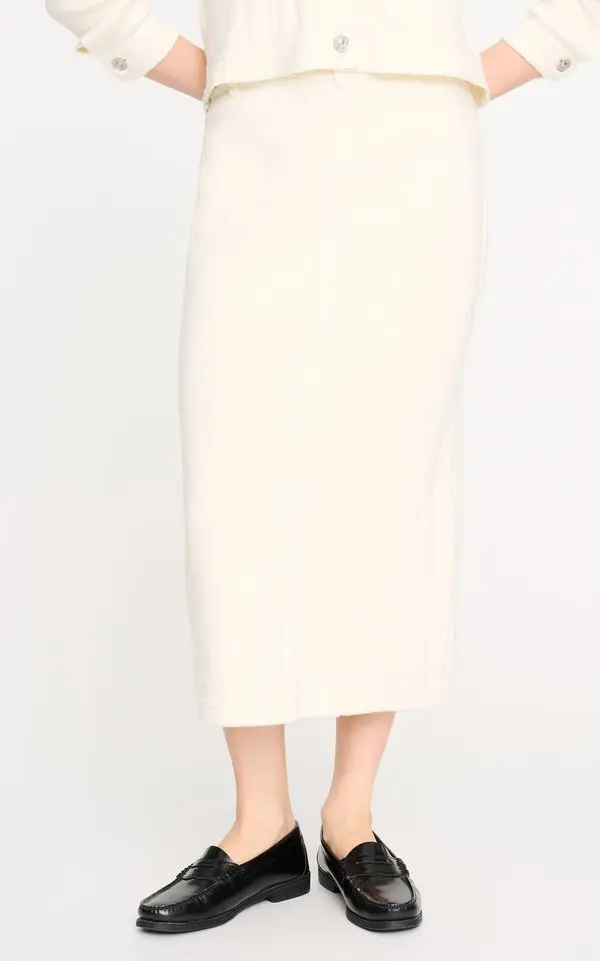 BARRIE Cashmere Long Denim Skirt