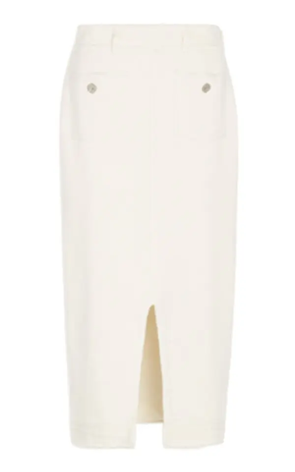 BARRIE Cashmere Long Denim Skirt