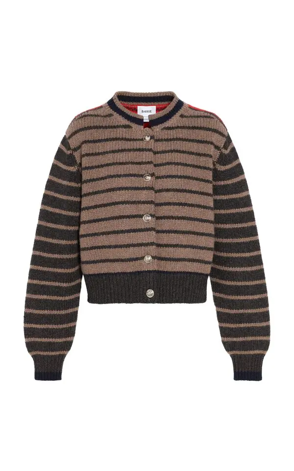 BARRIE Cashmere Chunky Stripes Cardigan - Stripe