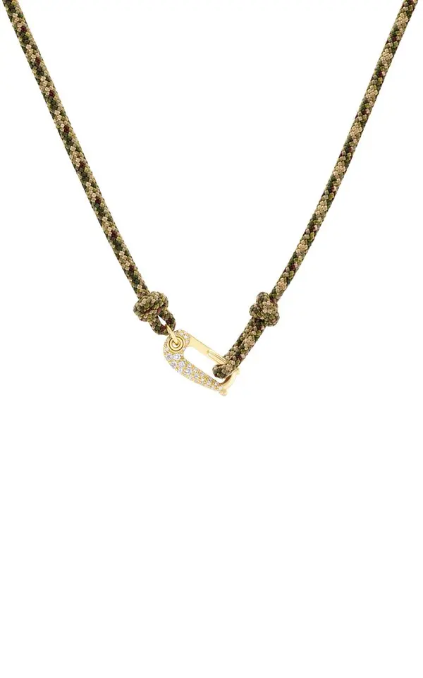 VICE VERSA 14k Yellow Diamond Lock It On Camo Cord