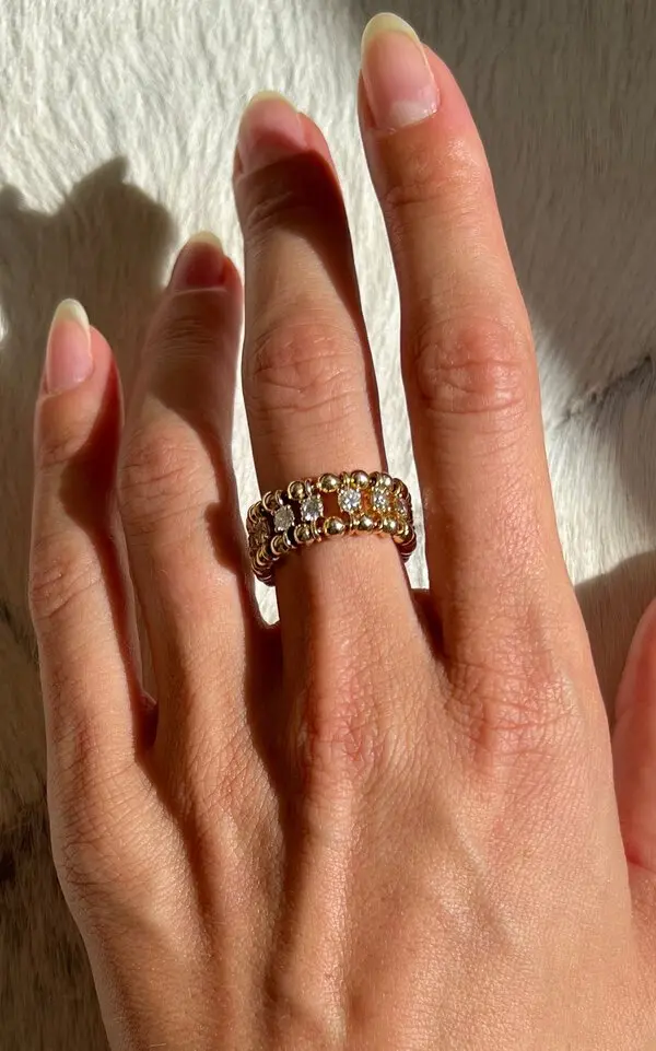 VICE VERSA 14k Yellow Diamond Ring