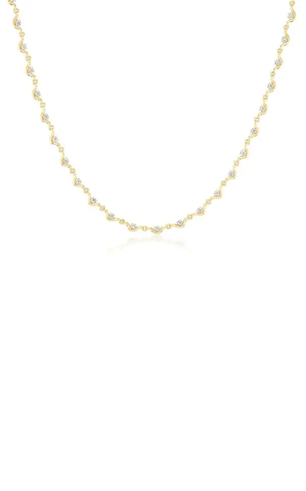 VICE VERSA 14k Yellow Louise Line Necklace