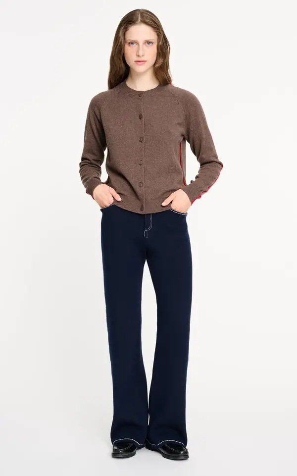 BARRIE Cashmere Threadline Cardigan