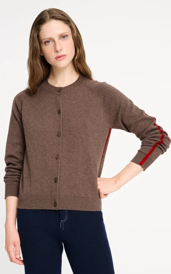 BARRIE Cashmere Threadline Cardigan