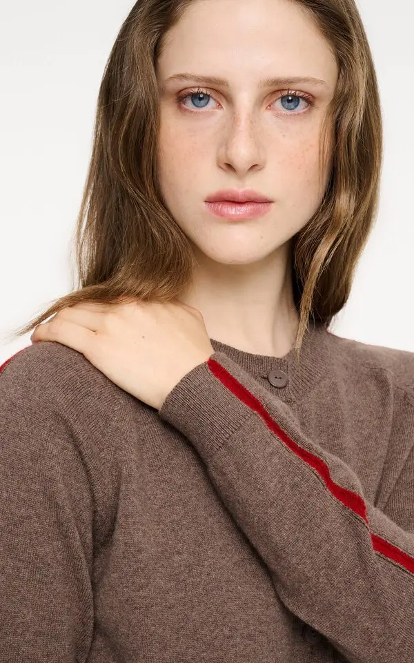 BARRIE Cashmere Threadline Cardigan