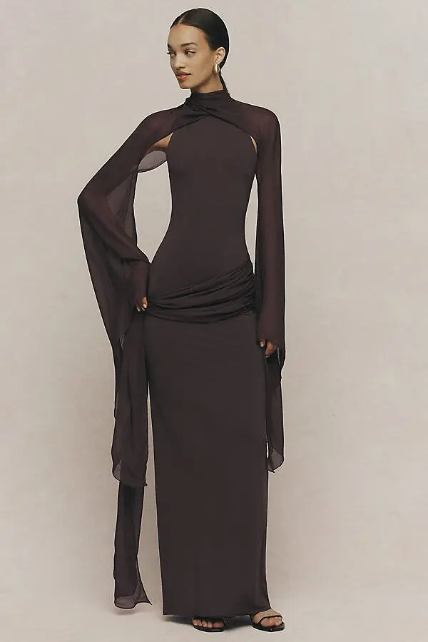 DE LA VALI Sabela Maxi Dress - Brown