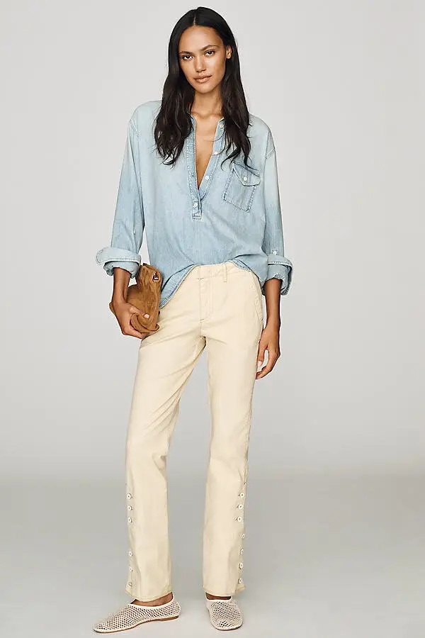 Anthropologie Jodhpur Mid-rise Straight-leg Pants