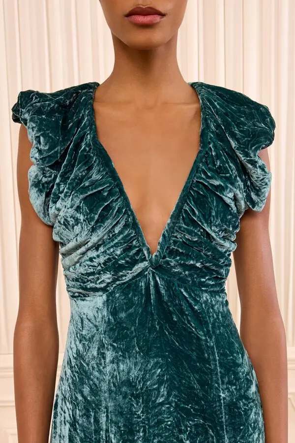 Ulla Johnson Astra V Neck Velvet Dress