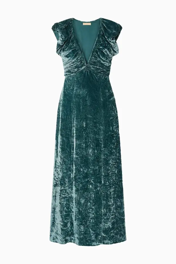 Ulla Johnson Astra V Neck Velvet Dress