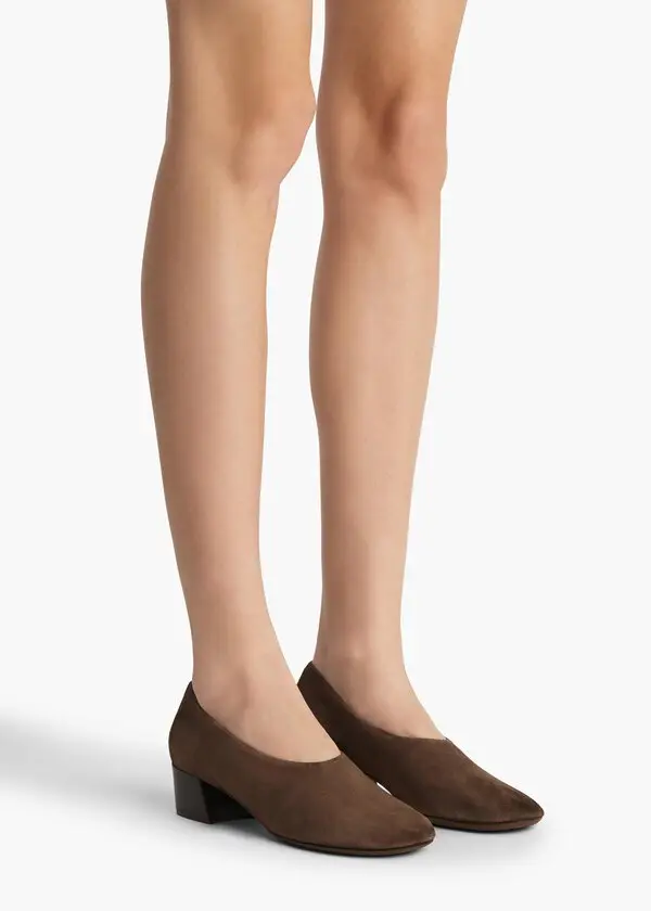 Khaite Marcy Suede Pumps - Ebano
