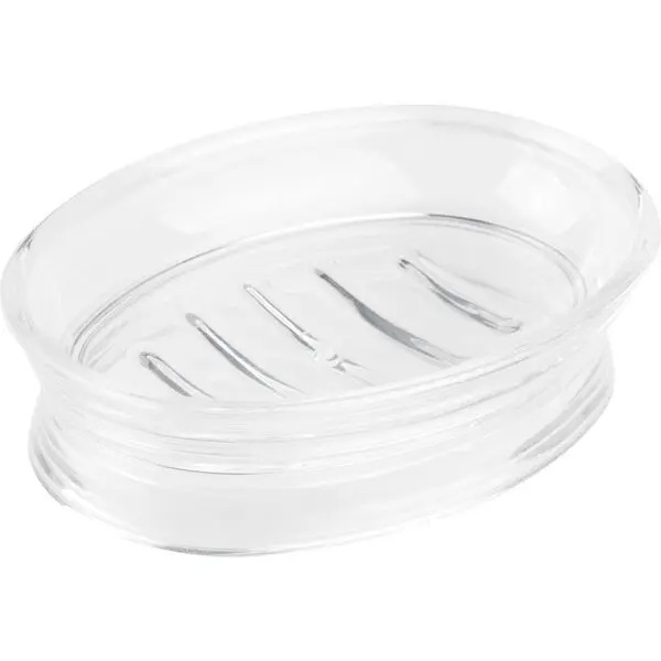 IDESIGN Soap Dish For Bathroom Sinkelevated Oval Stand For Countertop