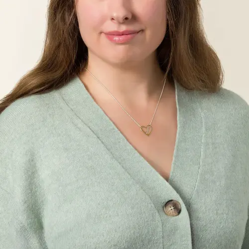 UNCOMMON GOODS Bronze Heart And Sterling Silver Infinity Pendant Necklace