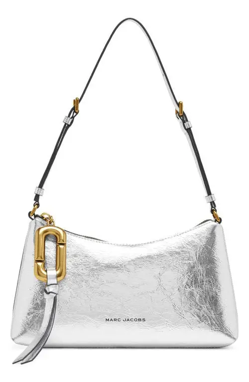 Marc Jacobs Scene Convertible Leather Mini Pouch Bag - Silver