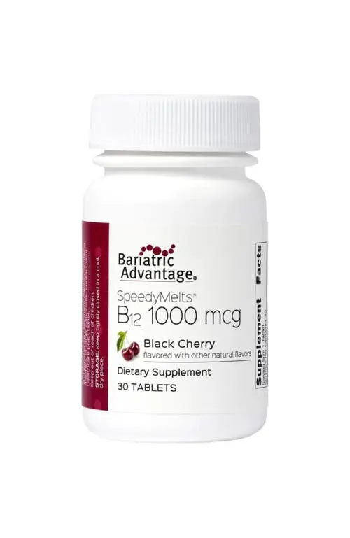 BARIATRIC ADVANTAGE B-12 Speedy Melts Vitamin B12 1000 Mcg Supplement Black Cherry 30 Count - None