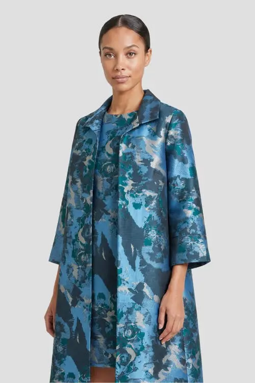 Ming Wang Abstract Jacquard Woven Topper