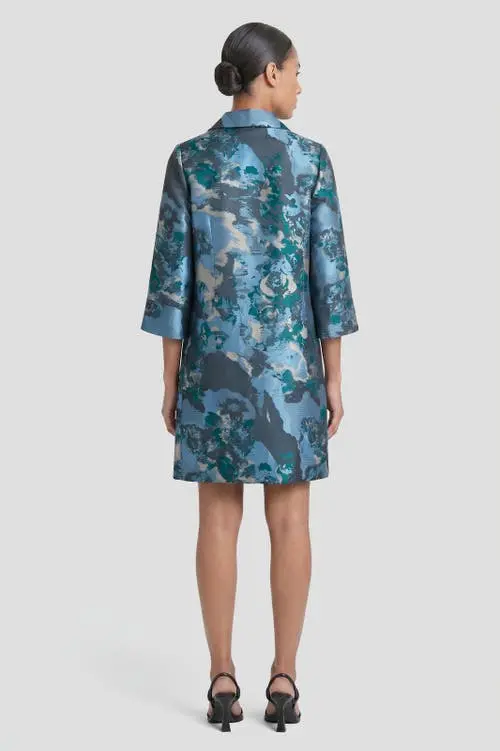 Ming Wang Abstract Jacquard Woven Topper