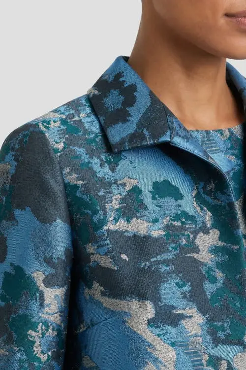 Ming Wang Abstract Jacquard Woven Topper