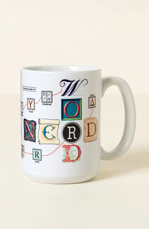 UNCOMMON GOODS Word Nerd Interactive Qr Mug