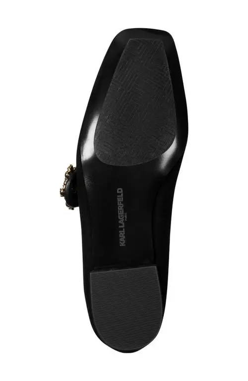 Karl Lagerfeld Paris Isabelle Ballet Flat With Crystal Brooch