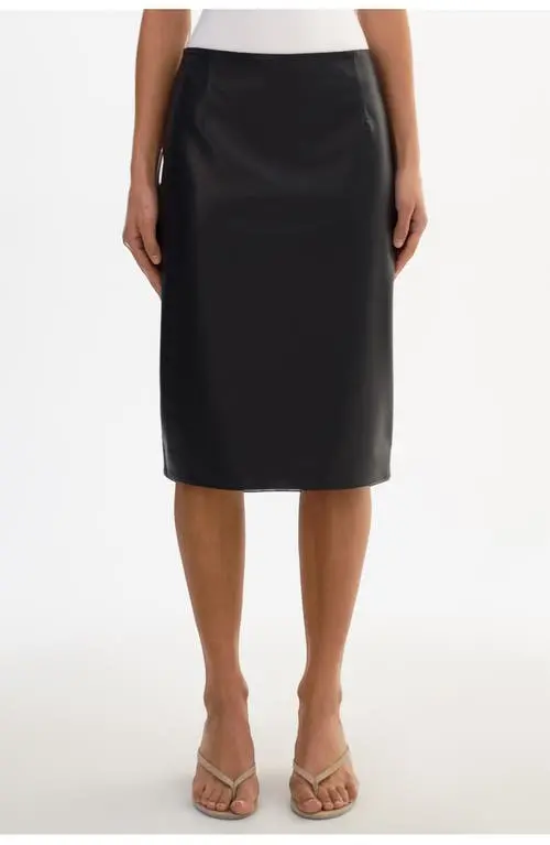 LAMARQUE Luciana | Faux Leather Pencil Skirt