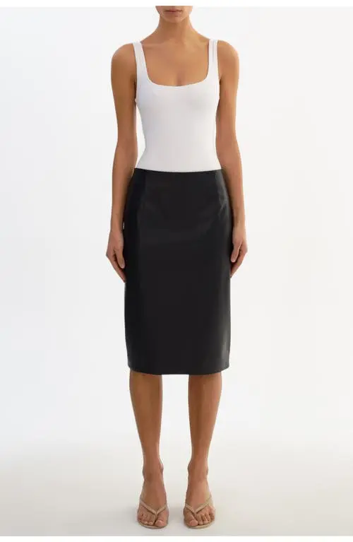 LAMARQUE Luciana | Faux Leather Pencil Skirt