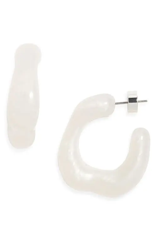 Nordstrom Resin Curved Hoop Earrings - Ivory