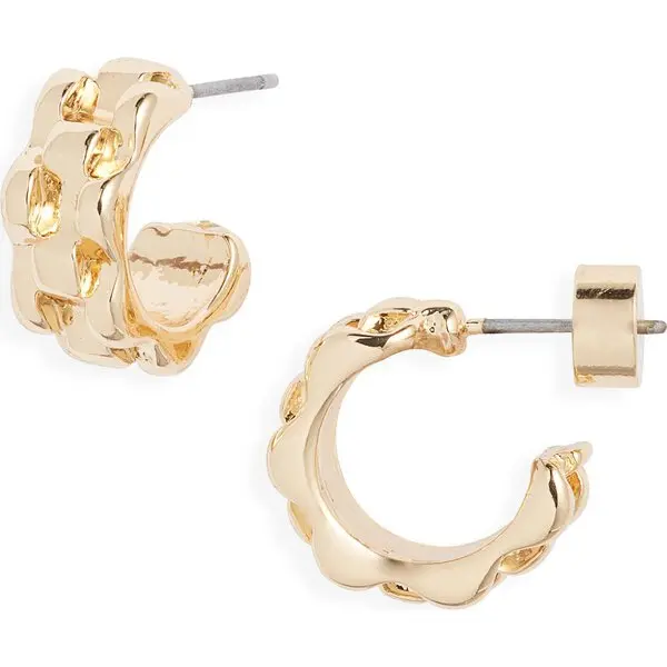 Nordstrom Watch Band Hoop Earrings - Gold