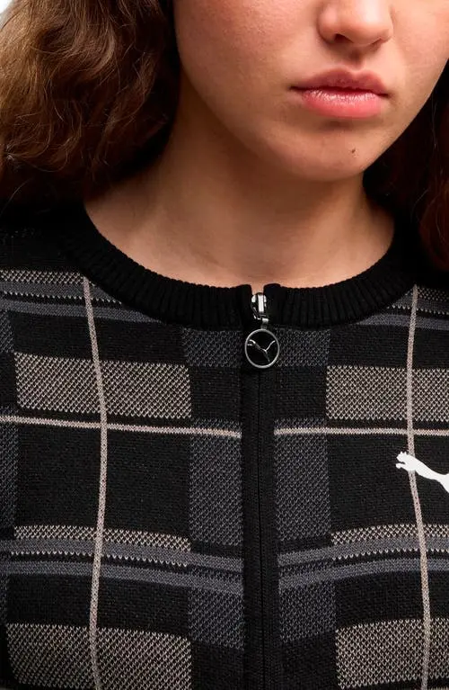 PUMA T7 Tartan Zip-up Cardigan
