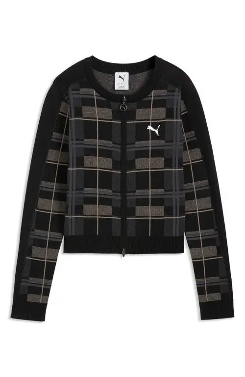 PUMA T7 Tartan Zip-up Cardigan