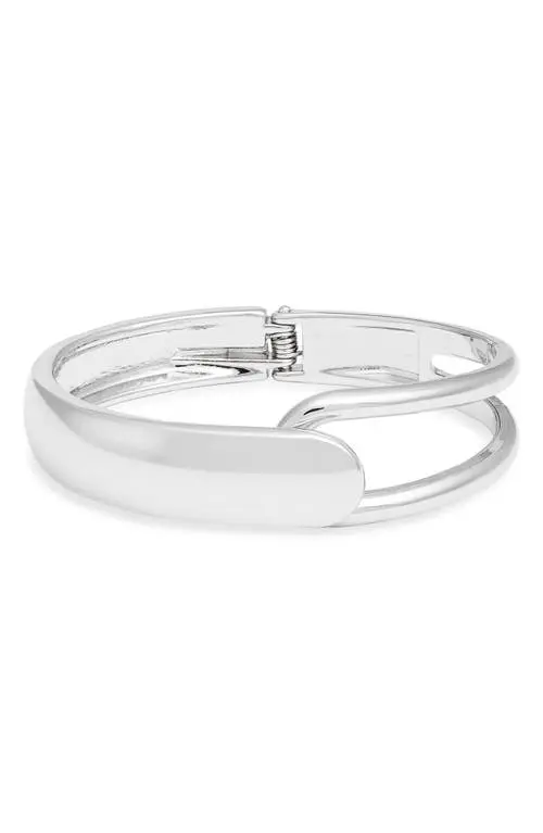 Nordstrom Open Loop Hinge Bangle - Silver