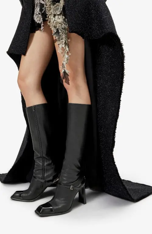 Alexander McQueen Niko Leather Knee High Boots