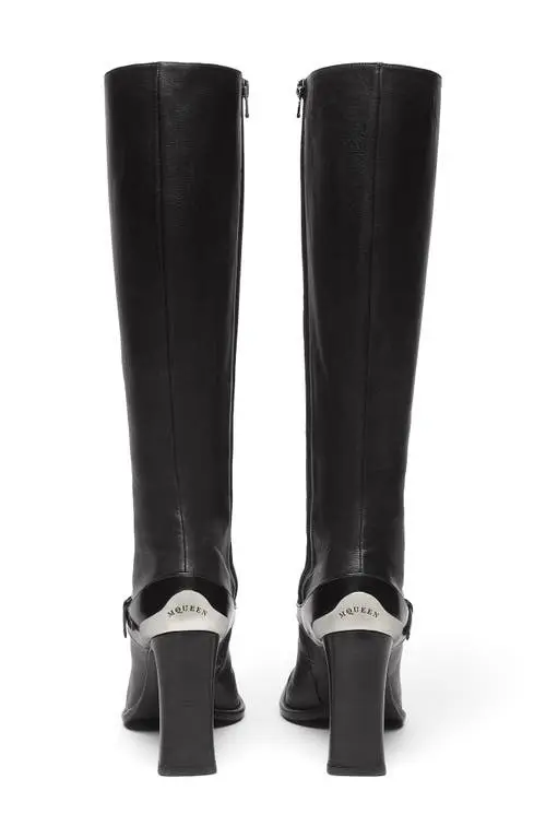 Alexander McQueen Niko Leather Knee High Boots