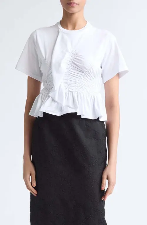 Cecilie Bahnsen Ace Ruched T-shirt - White