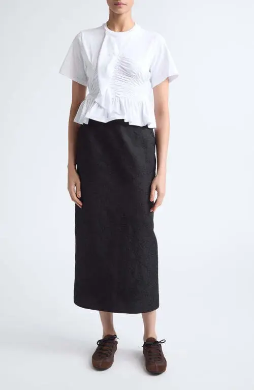 Cecilie Bahnsen Ace Ruched T-shirt - White