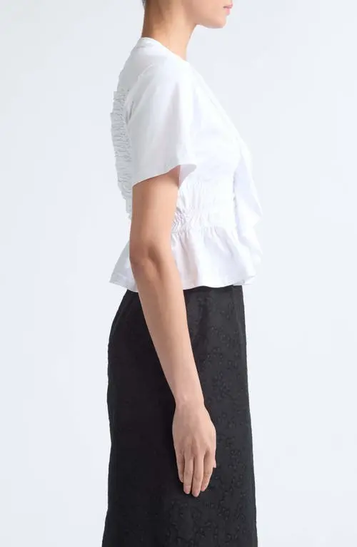 Cecilie Bahnsen Ace Ruched T-shirt - White
