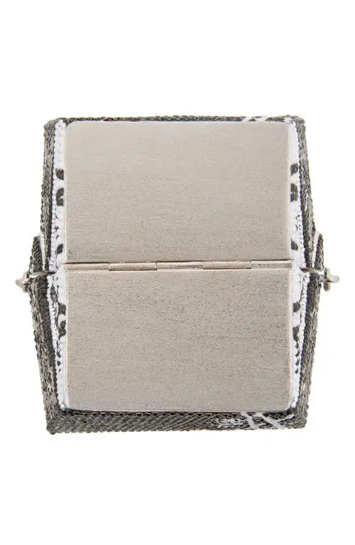 Judith Leiber Bamboo Crystal Take Out Box Evening Bag