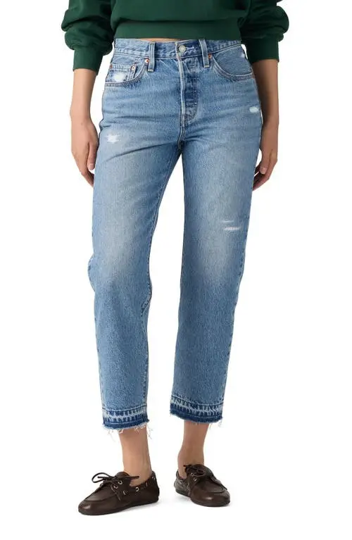LEVI'S 501® Release Hem Crop Straight Leg Jeans - Triple Brim